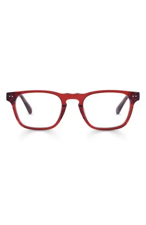 Eyebobs Eyebobs Old Sport 47mm Rectangular Reading Glasses Red Layer