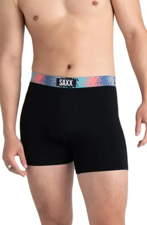 SAXX Ultra Super Soft Boxer Briefs Black/ Tech Rec Wb
