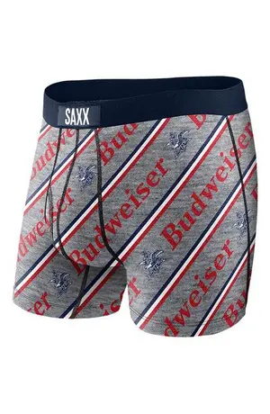 SAXX Ultra Super Soft Boxer Briefs Grey Criss Cross