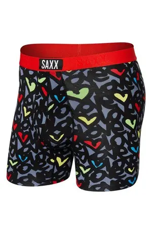 SAXX Ultra Super Soft Boxer Briefs Love Is All- Grey