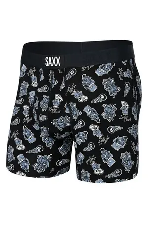 SAXX Ultra Super Soft Boxer Briefs Lucky Devil- Black
