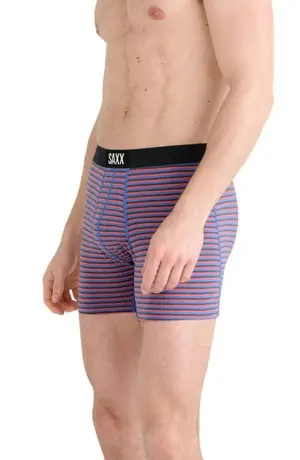 SAXX Ultra Super Soft Boxer Briefs Micro Stripe- Coral Pop