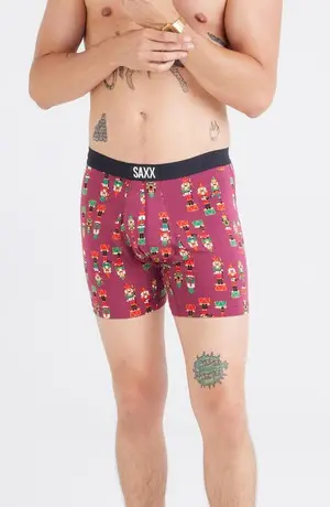 SAXX Ultra Super Soft Boxer Briefs Nutcracker-merlot