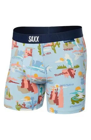 SAXX Ultra Super Soft Boxer Briefs Park Tour Guide- Blue