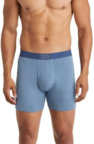 SAXX Ultra Super Soft Boxer Briefs Stone Blue Heather
