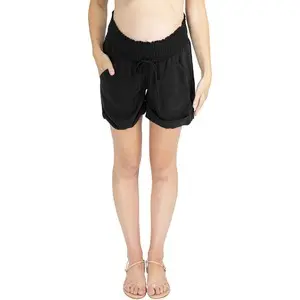 ANGEL MATERNITY Tencel® Maternity Shorts - Black