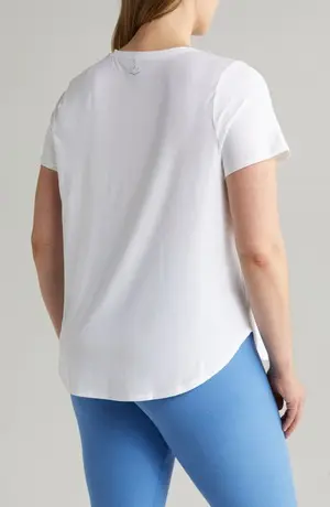 Beyond Yoga On The Down Low Jersey T-shirt - Cloud White