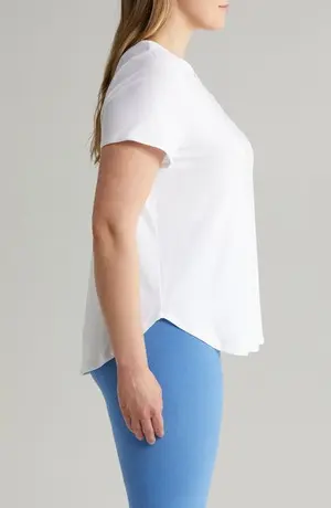 Beyond Yoga On The Down Low Jersey T-shirt - Cloud White