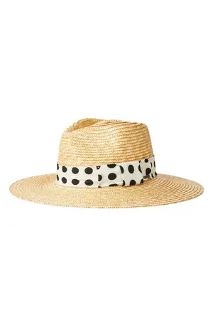 Brixton Brixton Joanna Straw Hat Honey/ Dots