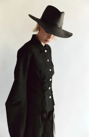 Janessa Leoné Sherman Packable Fedora - Black