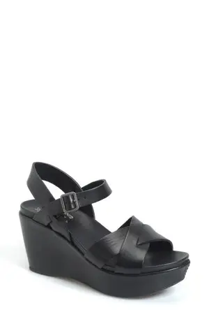 Kork-Ease® Ava 2.0 Platform Wedge Sandal - Black