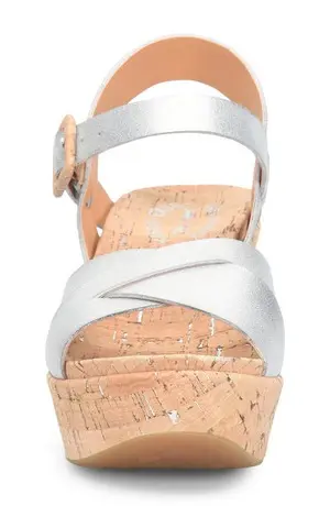 Kork-Ease® Ava 2.0 Platform Wedge Sandal - Silver Metallic