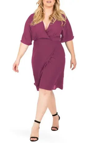 STANDARDS & PRACTICES Candice Georgette Wrap Dress Rose