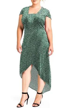 STANDARDS & PRACTICES Luna Velvet Wrap Dress Greenleopard