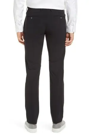 Zanella Active Stretch Flat Front Trousers - Black