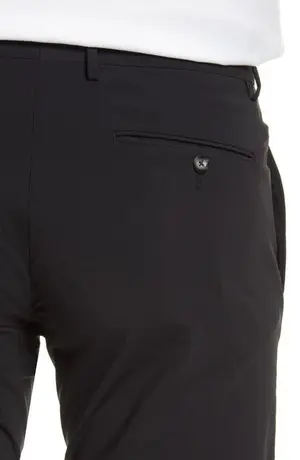 Zanella Active Stretch Flat Front Trousers - Black