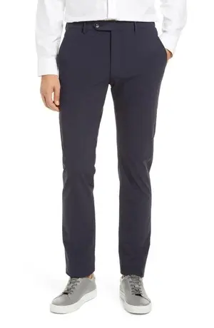 Zanella Active Stretch Flat Front Trousers - Navy