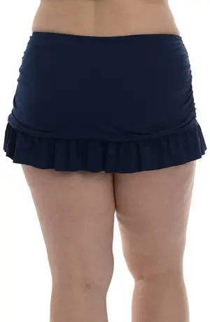 La Blanca Island Goddess Skirted Bikini Bottoms - Indigo