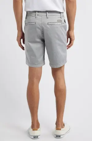 Ag Wanderer 8.5-inch Stretch Cotton Chino Shorts - Sulfur Silver Phantom