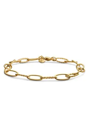 David Yurman 18k Stax Oval Link Bracelet - Yellow Gold