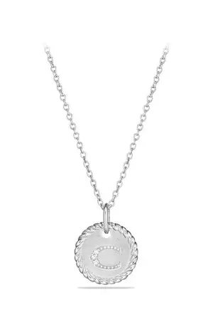 David Yurman David Yurman Initial Charm Diamond Necklace C