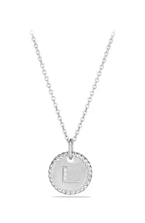 David Yurman David Yurman Initial Charm Diamond Necklace L