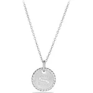 David Yurman David Yurman Initial Charm Diamond Necklace S