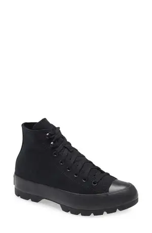CONVERSE Gender Inclusive Chuck Taylor® All Star® Lugged High Top Sneaker - Black/black/black