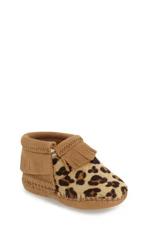 Minnetonka Riley Bootie - Brown Calf Hair