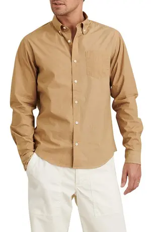 ALEX MILL Standard Button-down Shirt Medium Khaki