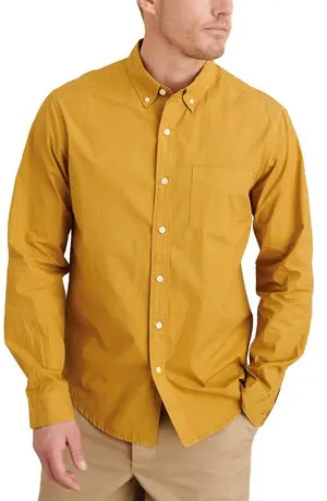 ALEX MILL Standard Button-down Shirt Yellow Ochre