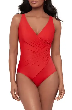 Miraclesuit Oceanus Solid One-piece Swimsuit - Poppy