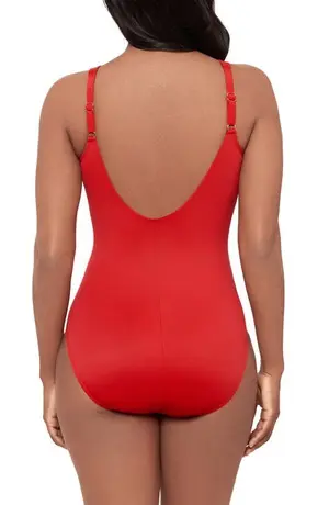 Miraclesuit Oceanus Solid One-piece Swimsuit - Poppy
