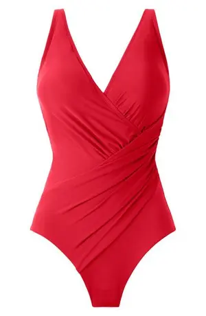 Miraclesuit Oceanus Solid One-piece Swimsuit - Poppy
