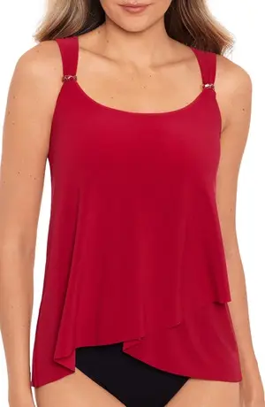 Miraclesuit Miraclesuit® Razzle Dazzle Underwire Tankini Top Grenadine Red