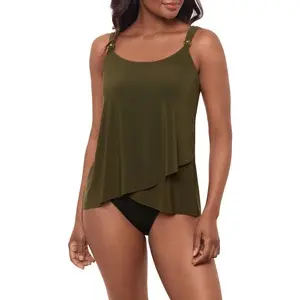 MIRACLESUIT® Razzle Dazzle Underwire Tankini Top - Nori