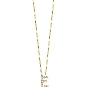 Bony Levy 18k Gold Pavé Diamond Initial Pendant Necklace - 18k Yellow Gold - E