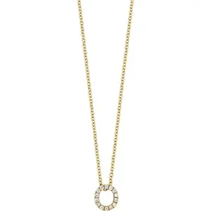 Bony Levy 18k Gold Pavé Diamond Initial Pendant Necklace - 18k Yellow Gold - O