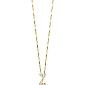 Bony Levy 18k Gold Pavé Diamond Initial Pendant Necklace - 18k Yellow Gold - Z