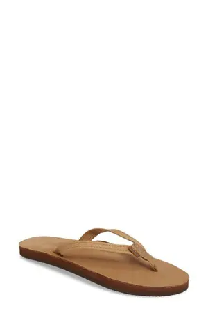 Rainbow Narrow Strap Sandal - Sierra Brown