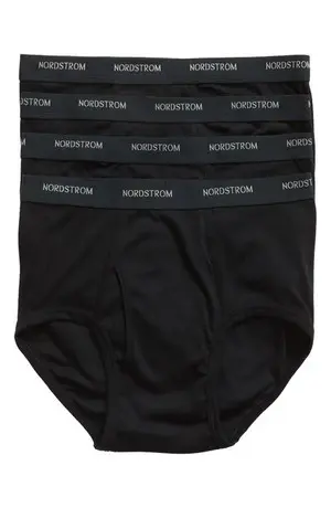 Nordstrom 4-pack Supima® Cotton Briefs - Black