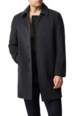 Rodd & Gunn Archers' Wool-blend Overcoat - Granite