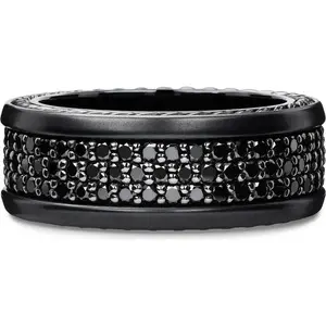 David Yurman Streamline® Titanium Band With Pavé Black Diamonds - Black Titanium/black Diamond