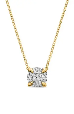 David Yurman David Yurman Petite Chatelaine® 18k Yellow Gold & Diamond Pendant Necklace Diamond