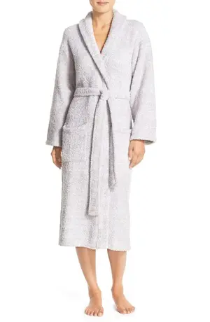 Barefoot Dreams Gender Inclusive Cozychic™ Robe He Light Gray-white