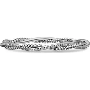 David Yurman Petite Infinity Pavé Diamond Bracelet - Diamond/ Silver