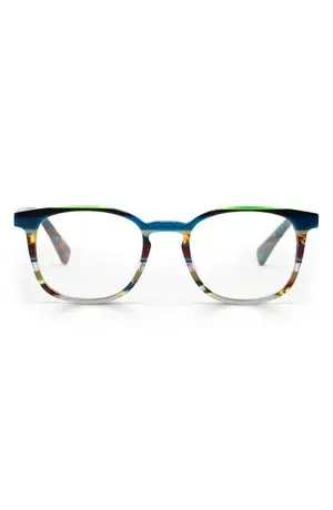 Eyebobs Boardroom 50mm Eyeglasses - Teal Multi/clear