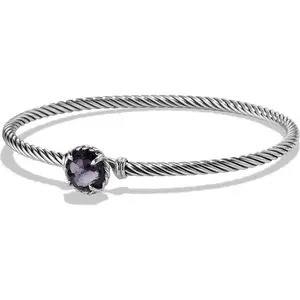 David Yurman Petite Chatelaine® Bracelet In Sterling Silver With Semiprecious Stone Black Orchid
