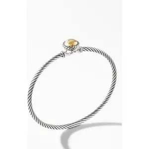 David Yurman Petite Chatelaine® Bracelet In Sterling Silver With Semiprecious Stone Gold Dome