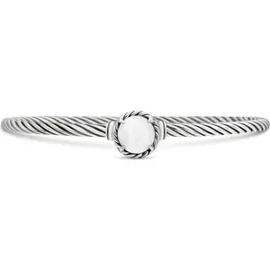David Yurman Petite Chatelaine® Bracelet In Sterling Silver With Semiprecious Stone Pearl